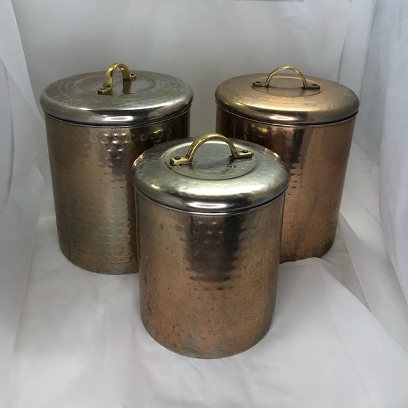 ODI | Kitchen | Vintage Hammered Copper Canisters | Poshmark